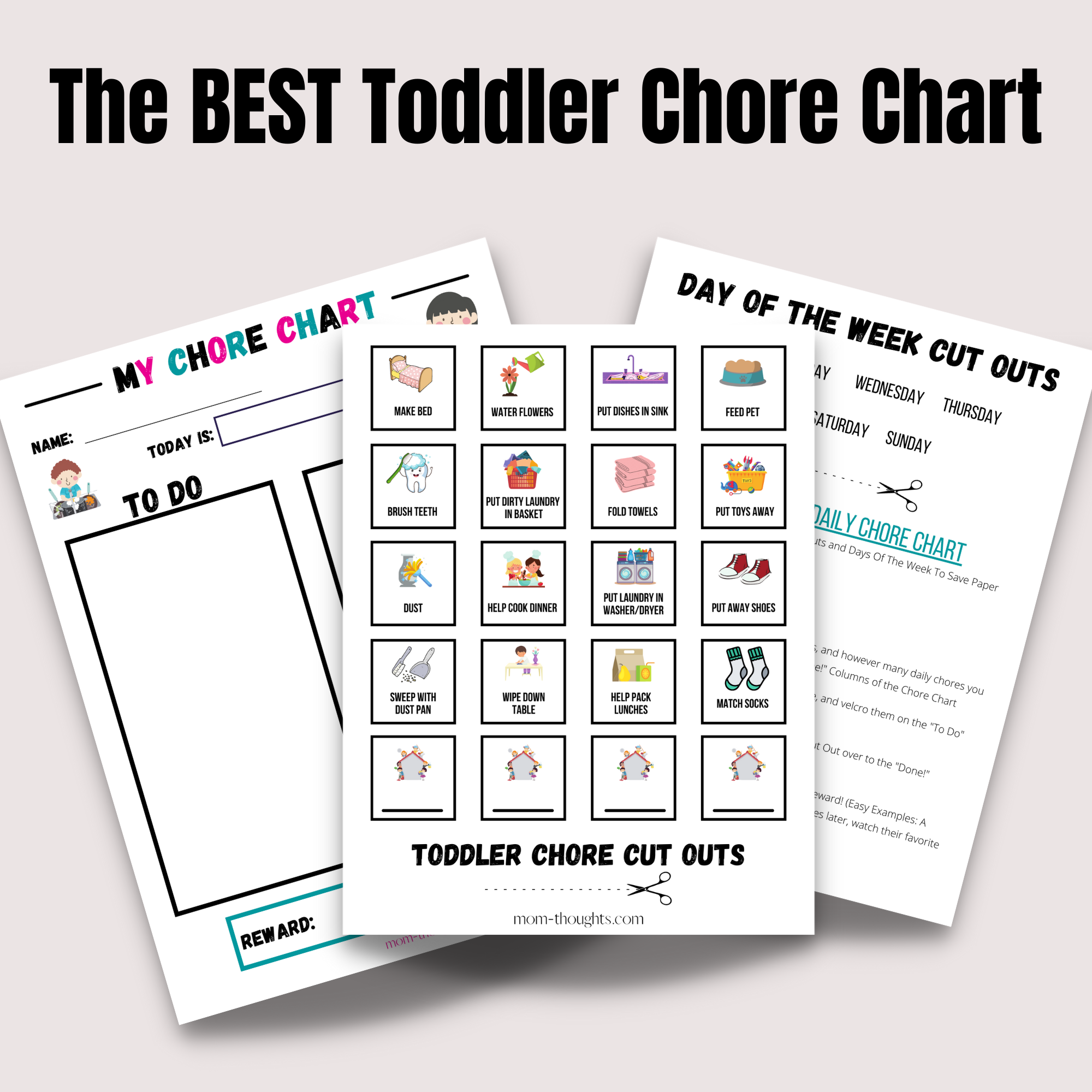 Interactive Toddler Chore Chart To Motivate Kids! - Mom-Thoughts