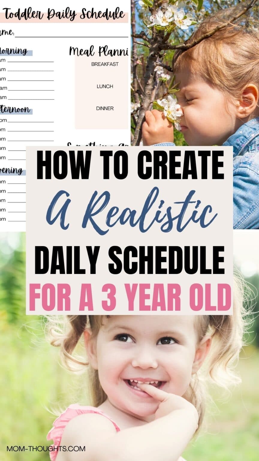 How To: Realistic 3 Year Old Schedule (FREE PRINTABLE!) - Mom-Thoughts