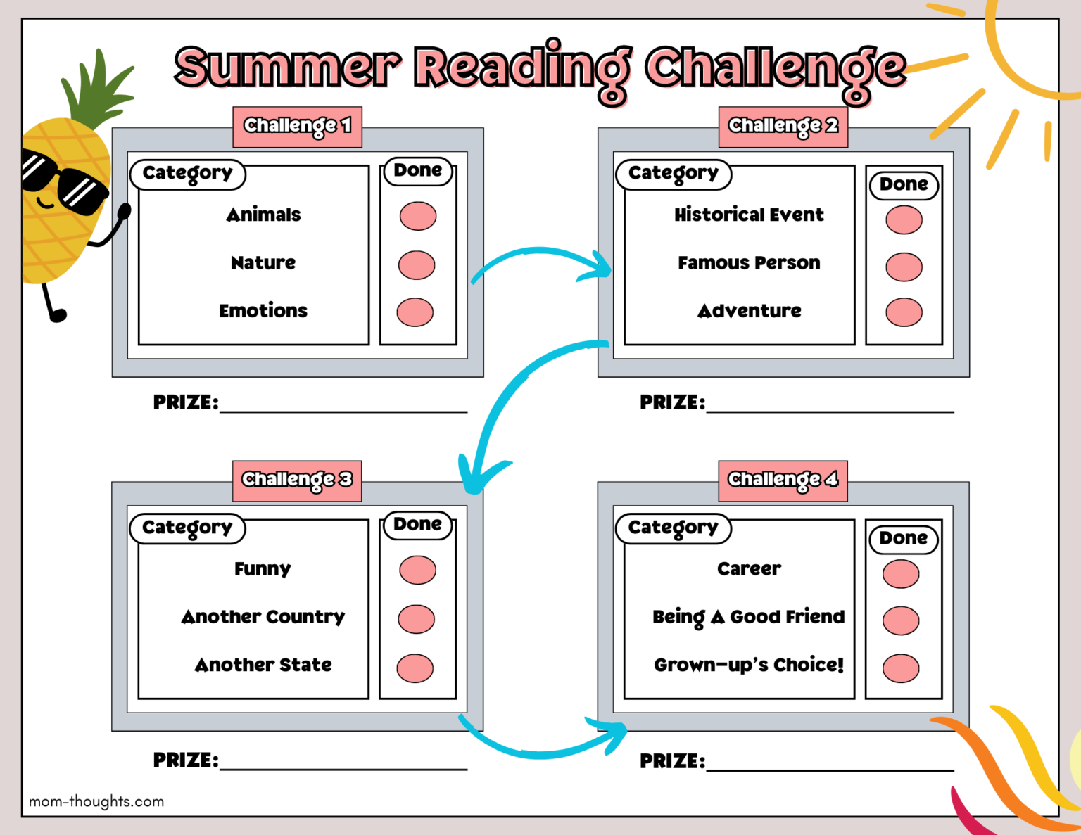 Summer Reading Challenge For Kids - 3 FUN Options