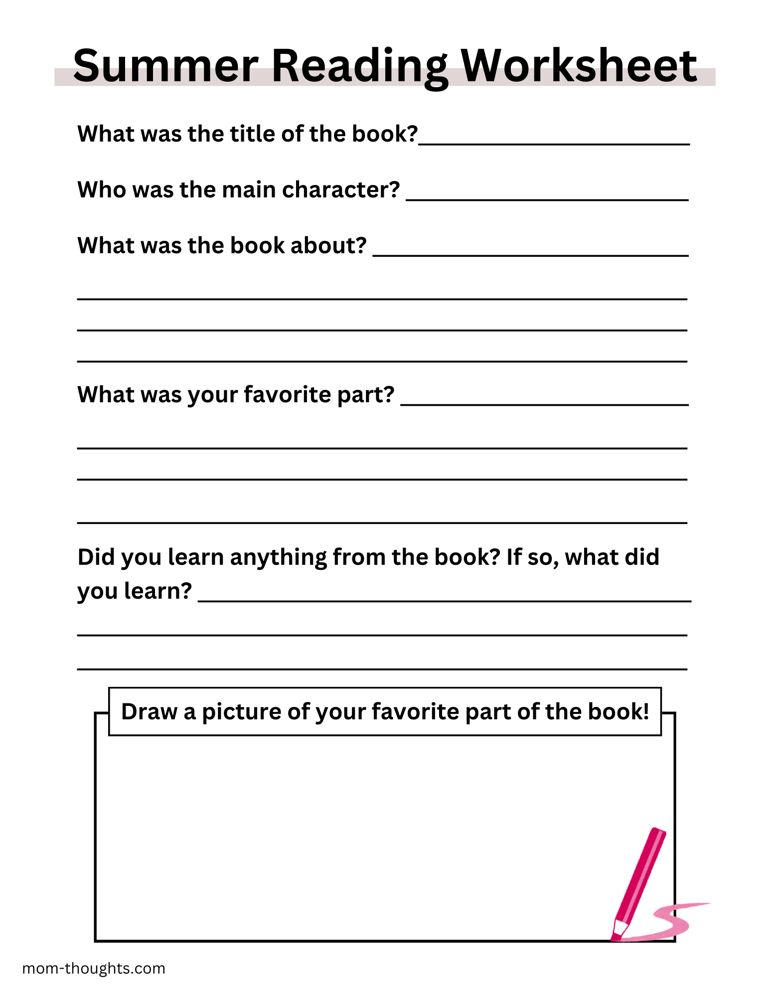 Summer Reading Challenge For Kids - 3 FUN Options