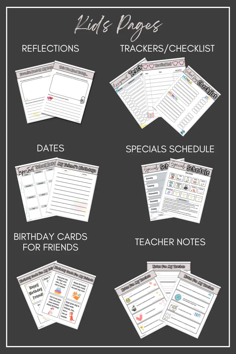 The Best Back To School Printable Planner for Kids & Parents - Mom-Thoughts