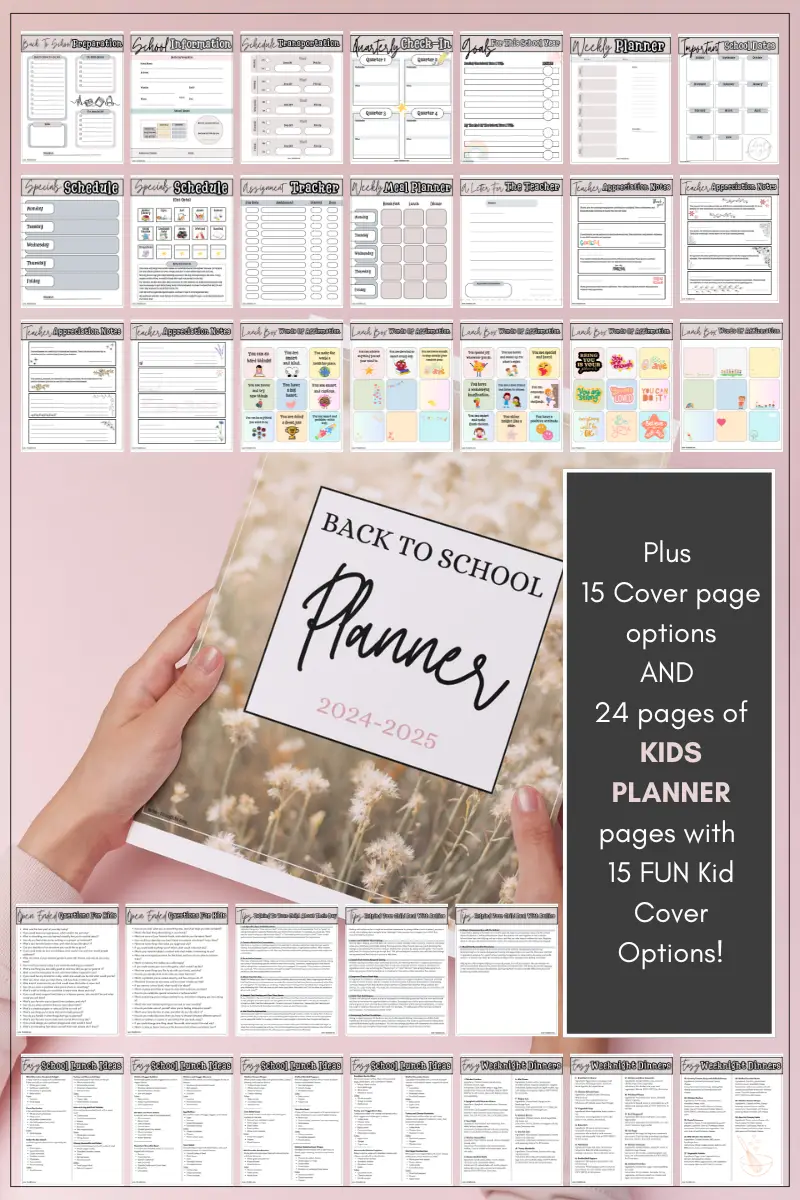 The Best Back To School Printable Planner for Kids & Parents - Mom-Thoughts