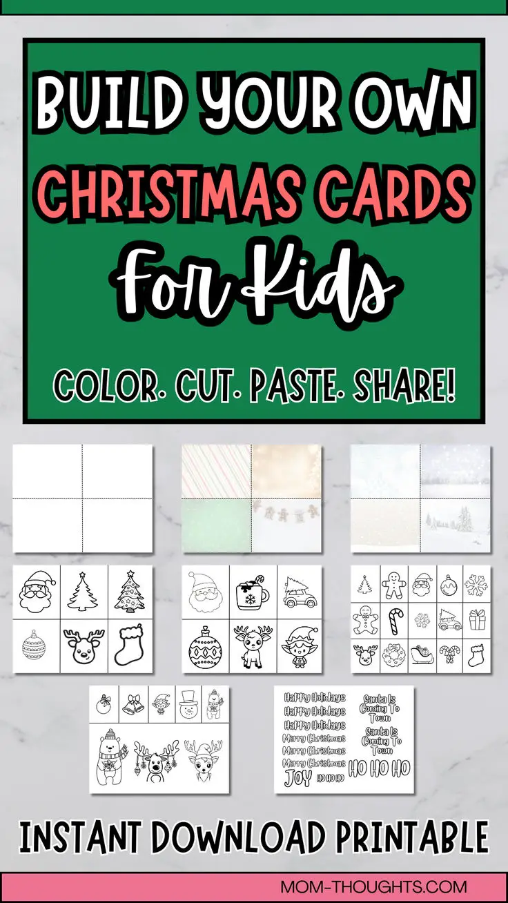 Christmas Activities For Kids - Build Your Own Christmas Cards